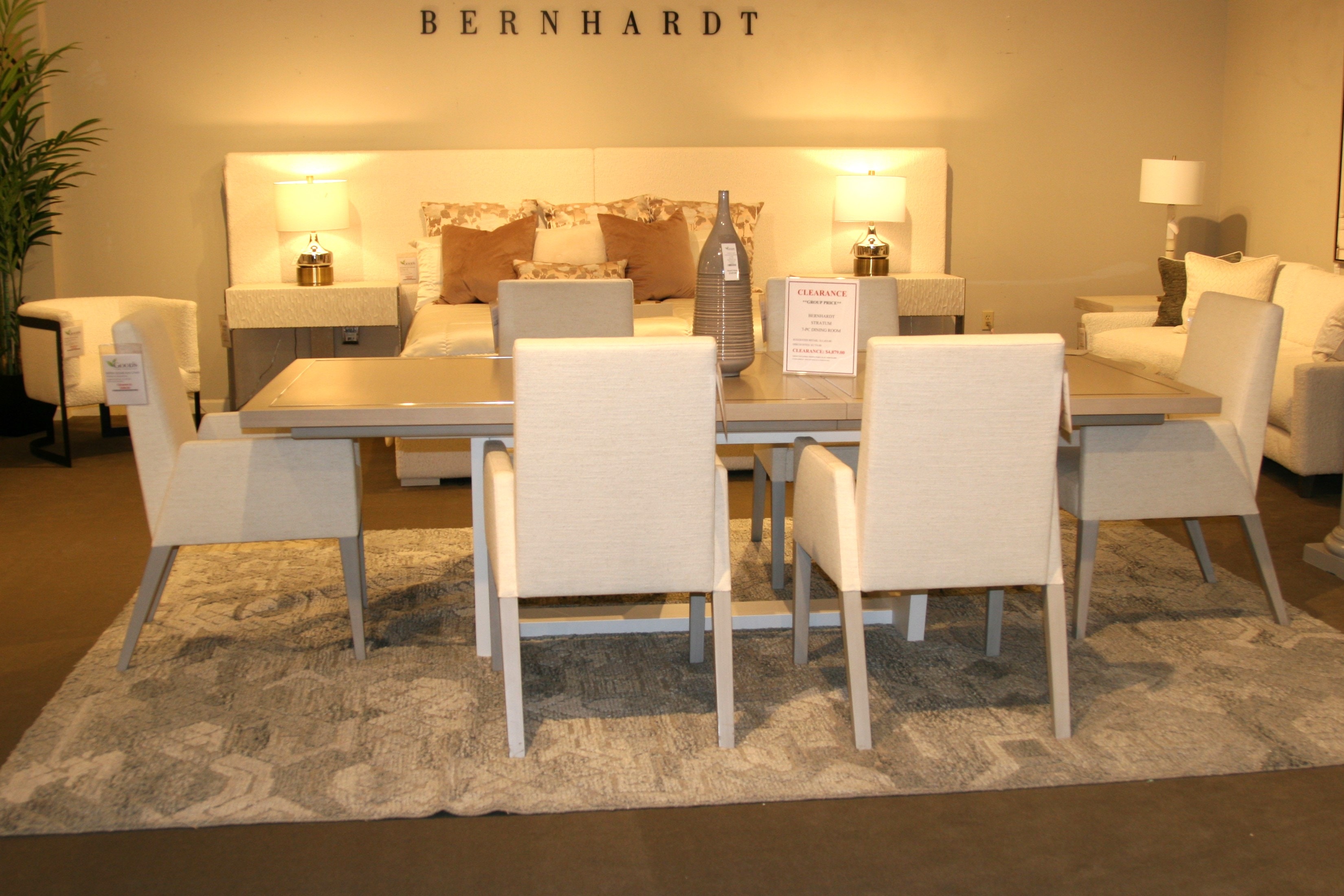 Bernhardt Stratum Dining Group Casual Dining 7-Piece Dining Set