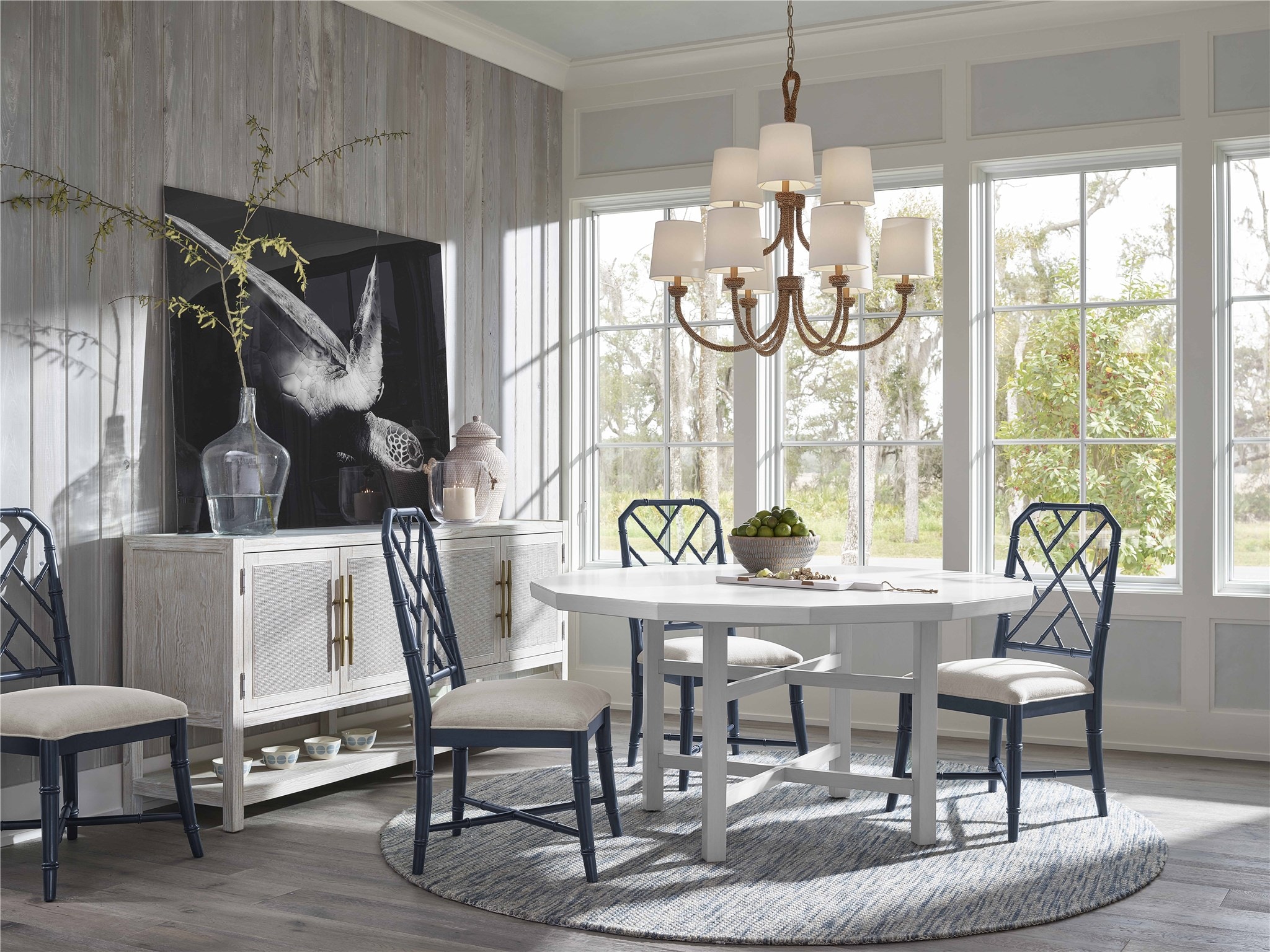 Coastal round dining table store
